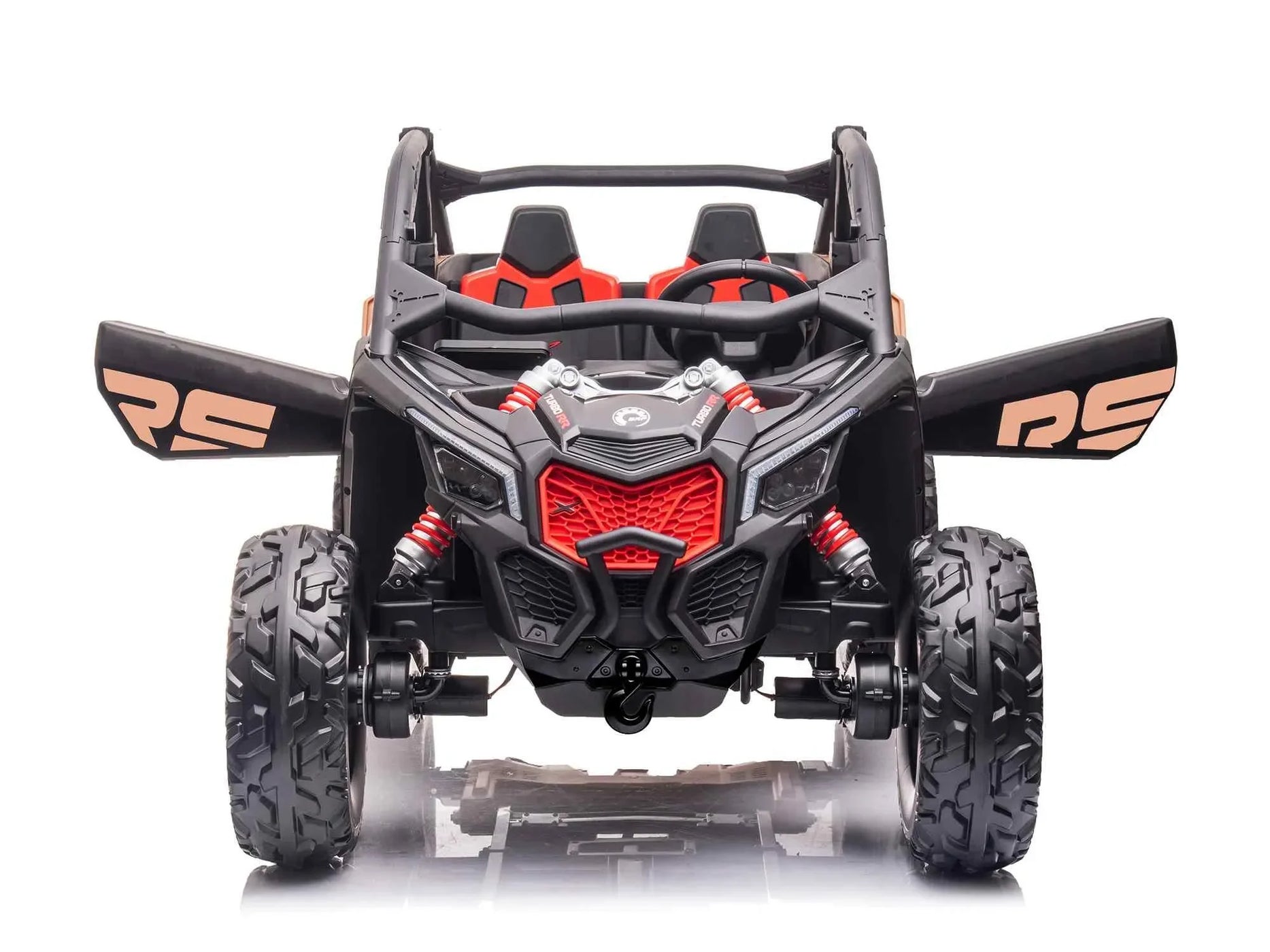 48V 4WD Licensed Can Am Maverick Kids ride on car in Black — Kidscars.co.nz