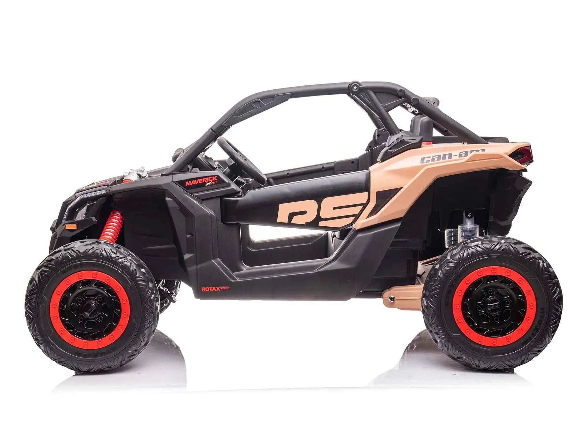 24V 4WD Licensed Can Am Maverick Kids ride on car in Black — Kidscars.co.nz