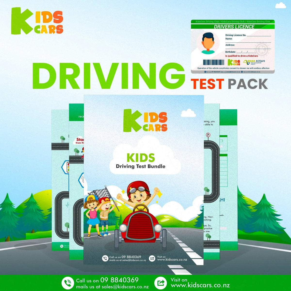 Kids Cars Driving Test & License Kit — Kidscars.co.nz