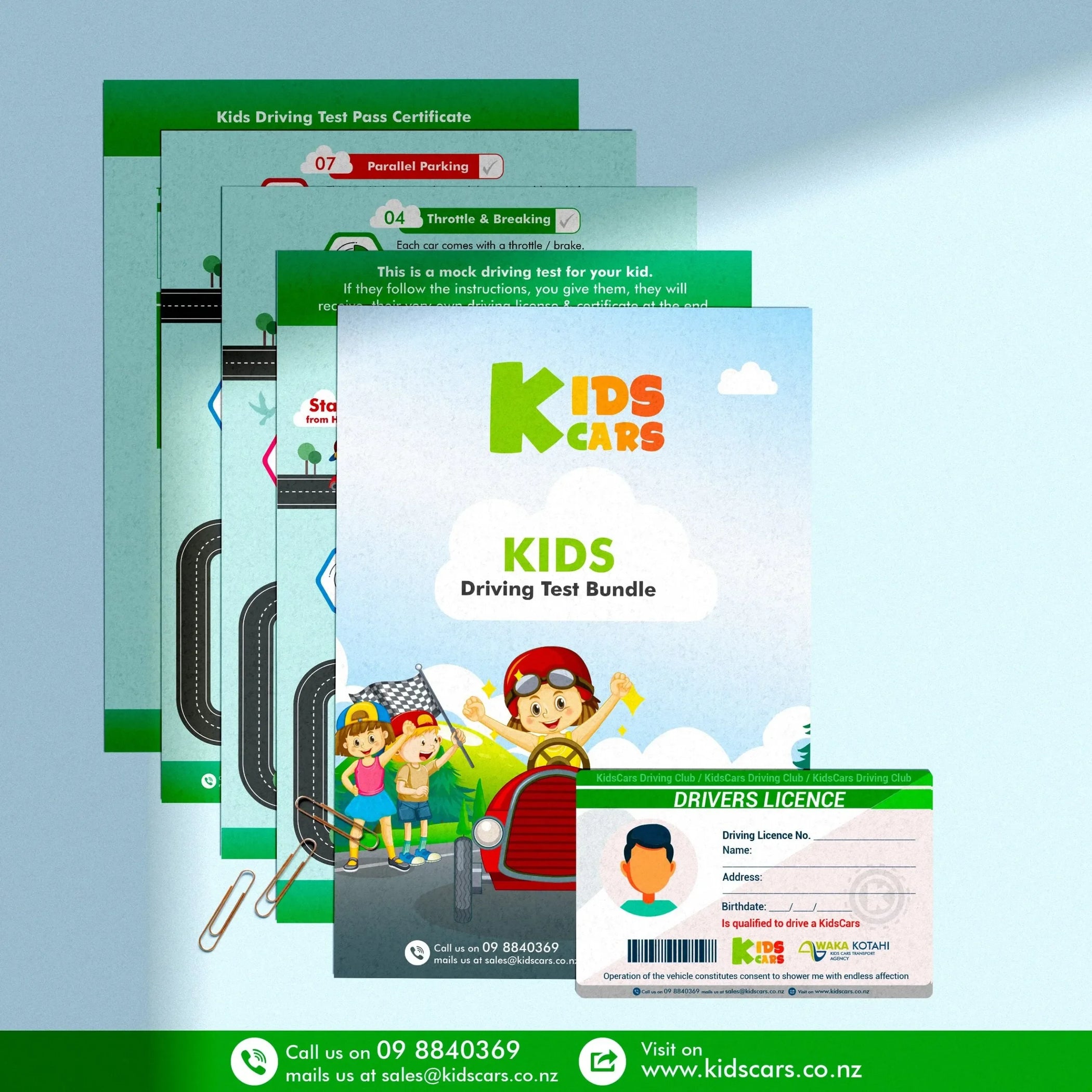 Kids Cars Driving Test & License Kit — Kidscars.co.nz